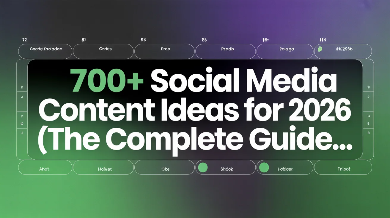 700+ Social Media Content Ideas for 2026 (By Niche)