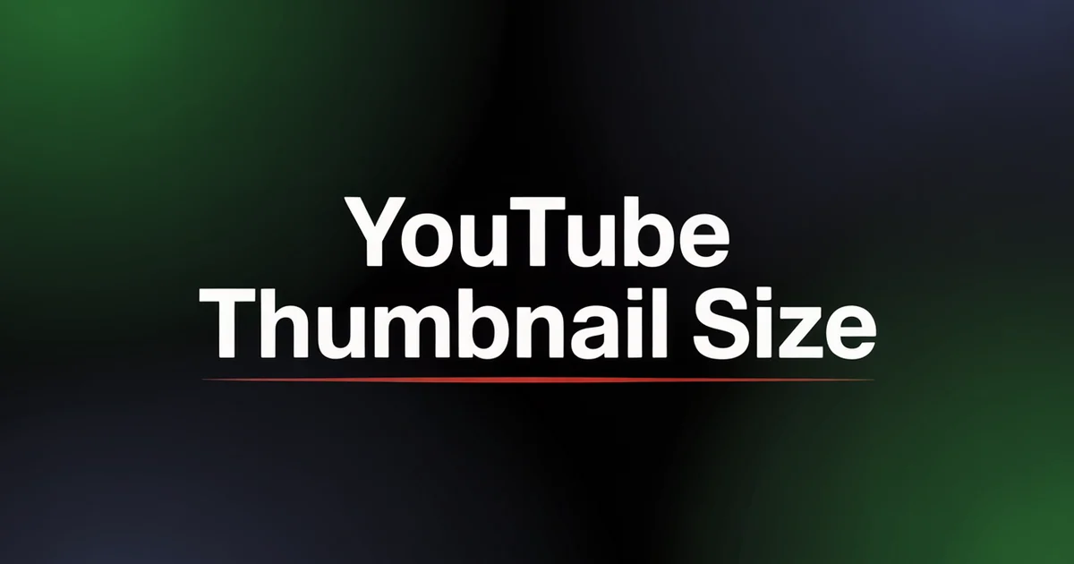 YouTube Thumbnail, Banner & Video Sizes (2026)